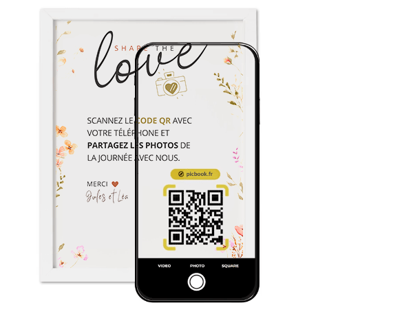 QR code photo mariage – Partage instantané sans appli